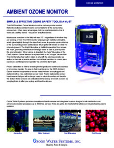 Monitor Safety with Ozone Systems - Ozone Water Systems